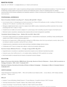 Consultant Resume Examples & Templates 2025 - Resume.AI