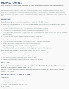 Engineering Intern Resume Examples & Templates 2025 - Resume.AI