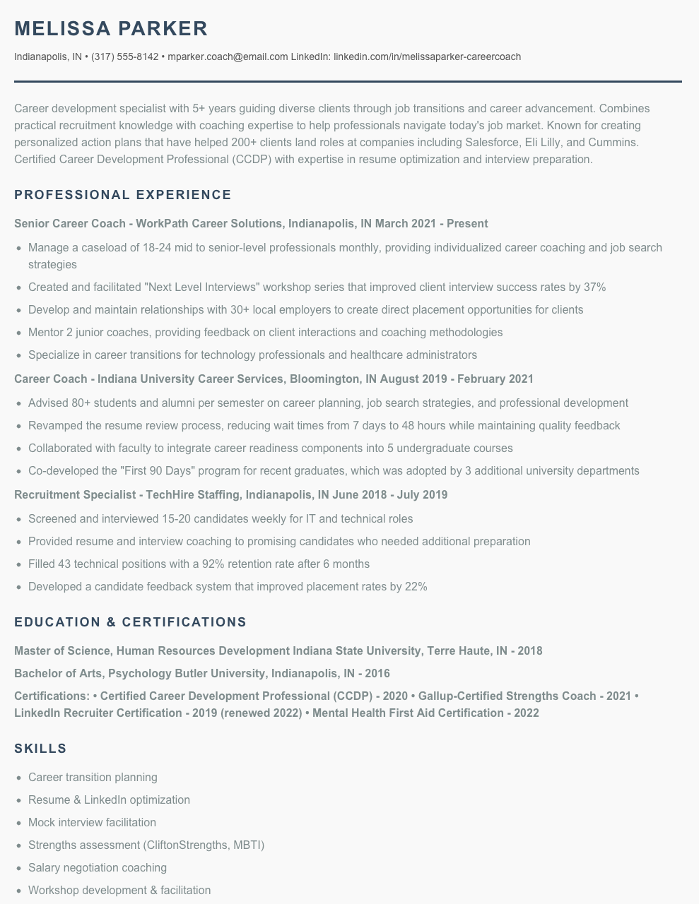 Job Coach Resume Examples & Templates 2025 - Resume.AI