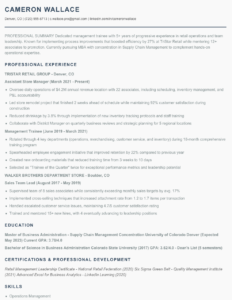 Management Trainee Resume Examples & Templates 2025 - Resume.AI