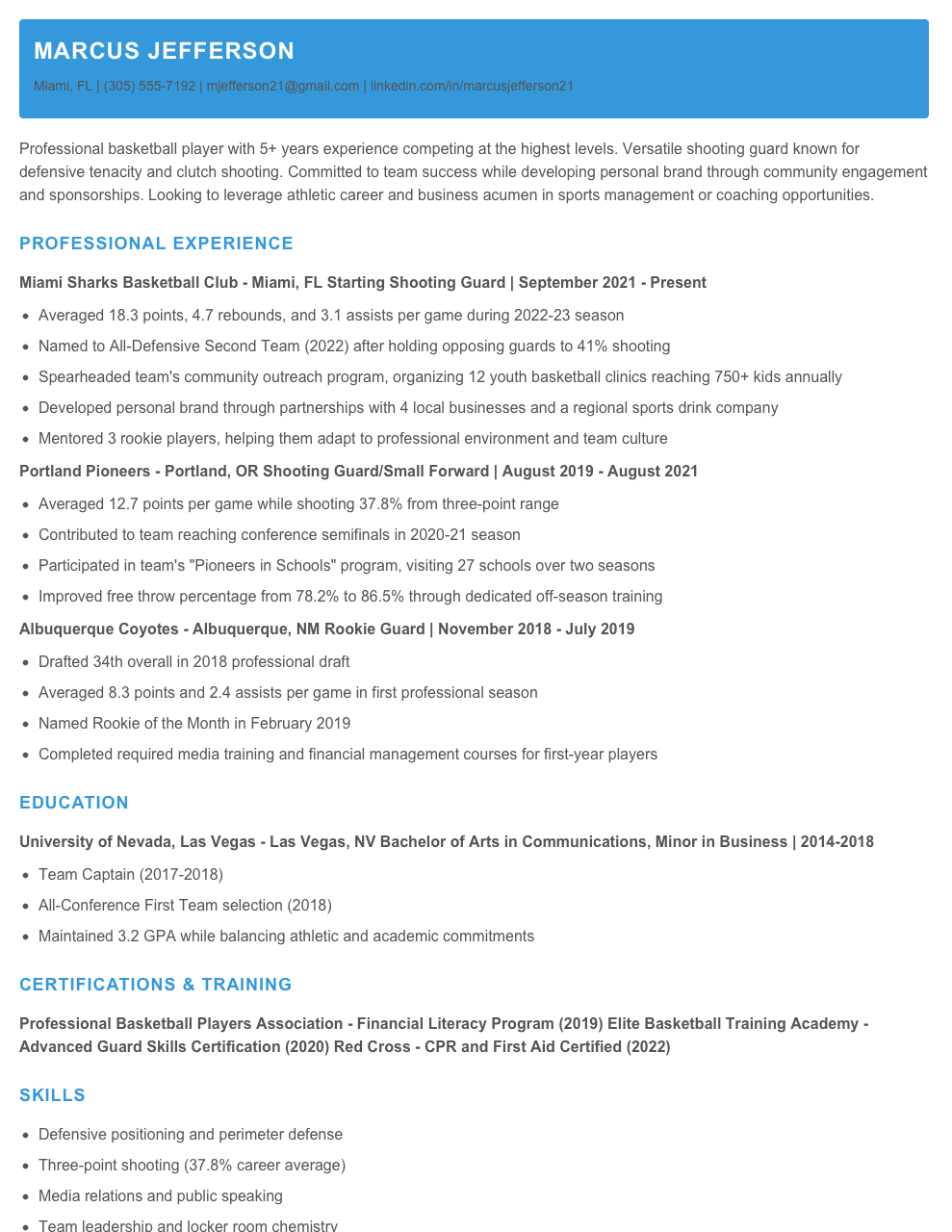 Professional Athlete Resume Examples & Templates 2025 - Resume.AI