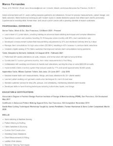 Tailor Resume Examples & Templates 2025 - Resume.AI