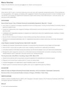 Urban Planner Resume Examples & Templates 2025 - Resume.AI